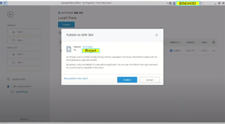How to Publish Revit Model to BIM 360 | Designing Drafting